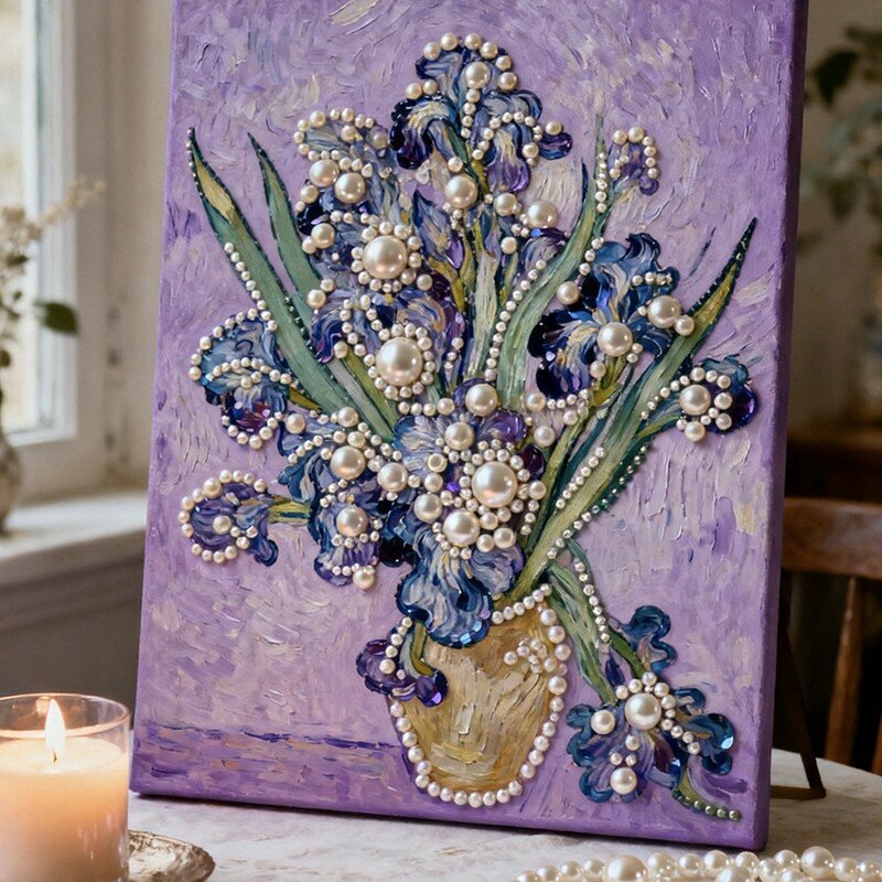 Солнечный цветок DIY Жемчужная живопись Ручная работа Креативный свежий исцеляющий цветочный подарок для друзей и лучших подруг Декоративная живопись