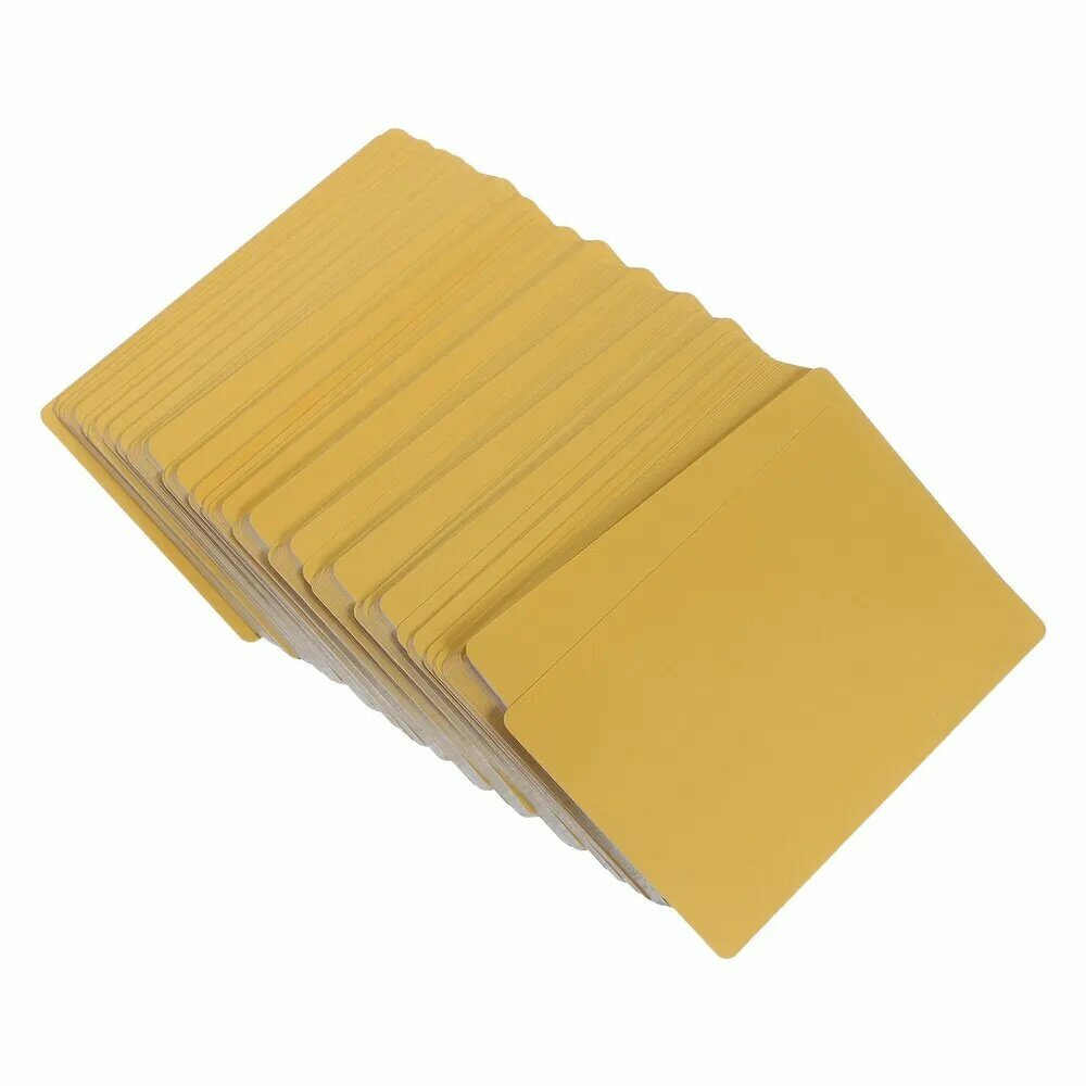 Металлические золотые визитки из алюминия, 200 шт