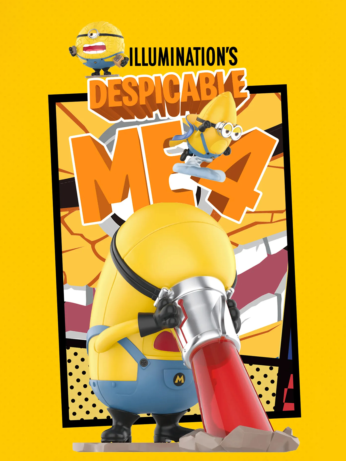 Коллекционная фигурка Слепая коробка POP MART Universal Despicable Me 4 Series Figures, пластик, 1шт, 8см