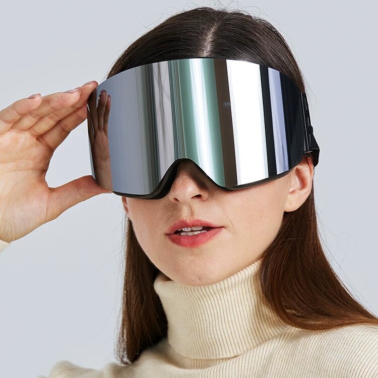 Безрамные большие цилиндрические лыжные очки для мужчин и женщин, сноубордические очки, очки с диоптриями, защита от