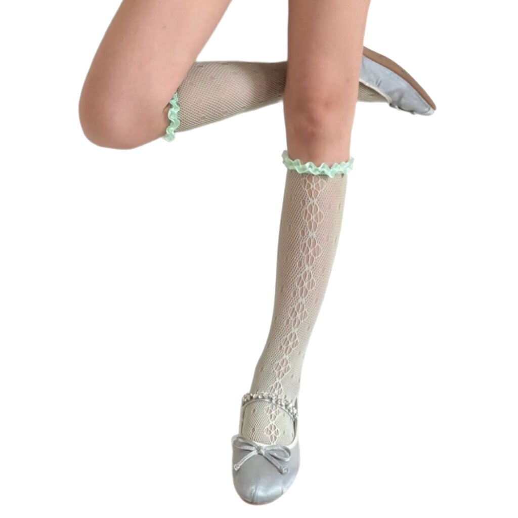 Гольфы Lolitas в сеточку, открытые носки для голени, летние чулки в сеточку