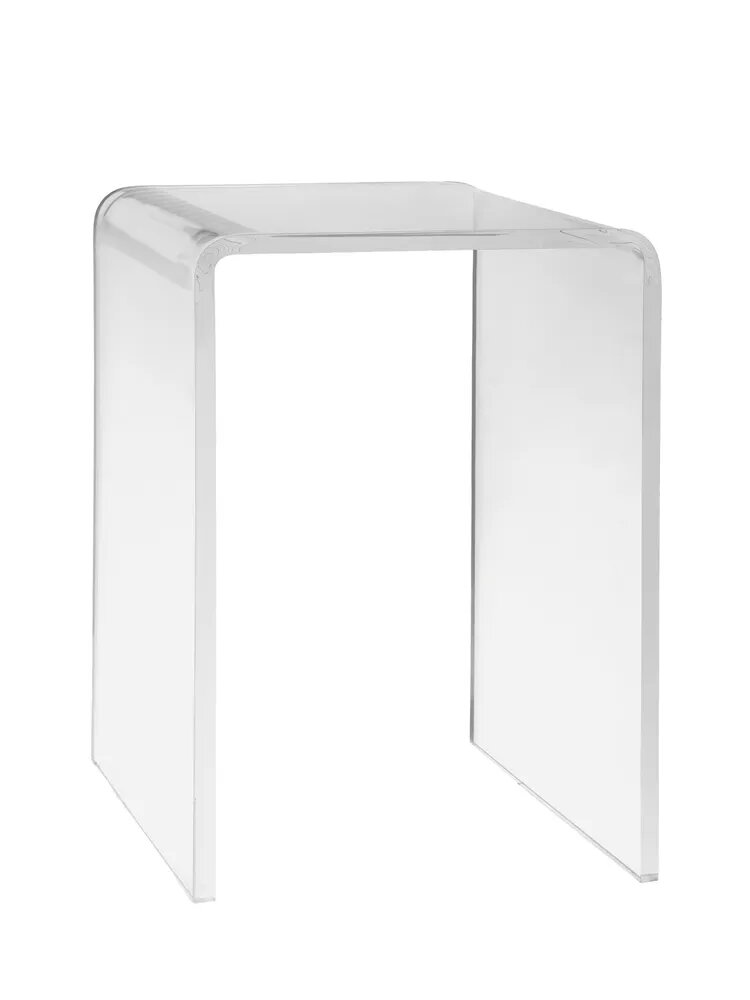 Стул в душевую кабину и ванную DTO Premium 40х27х30 см для пожилых и взрослых, прозрачный