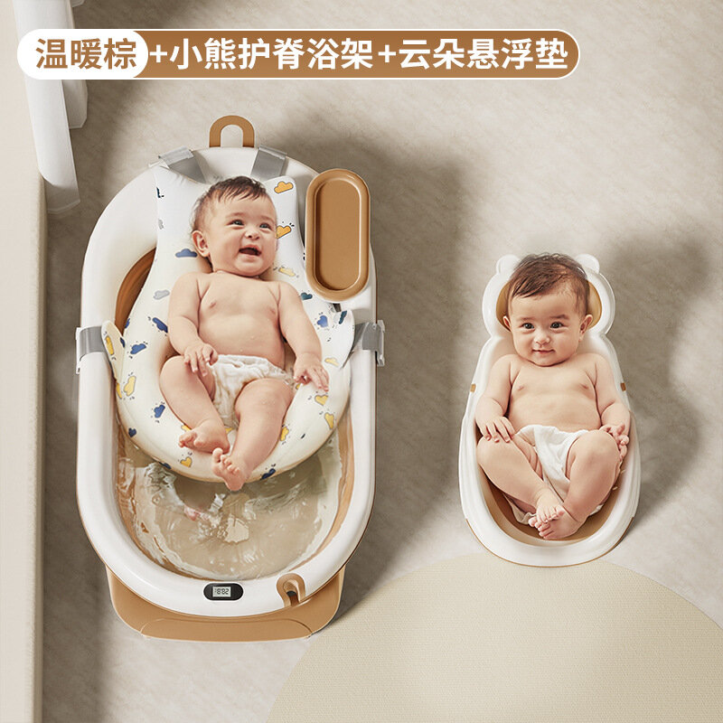 Ванночка для купания Yaqin, детские принадлежности, большая складная ванночка для новорожденных, для сидения и лежания, домашнее использование