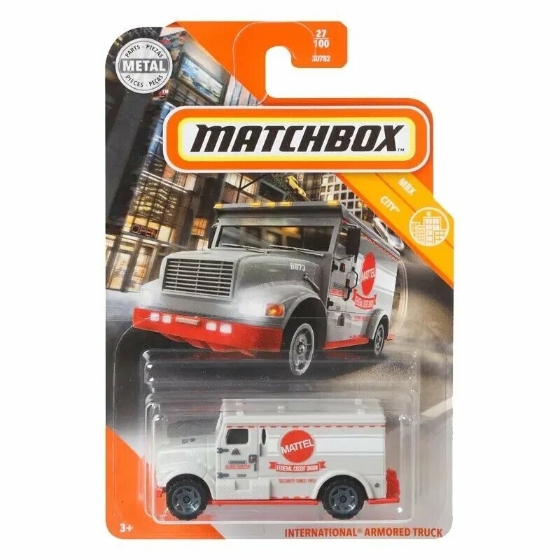 Машинка металлическая модель машины Matchbox 1/64 30782 INTERNATIONAL ARMORED TRUCK