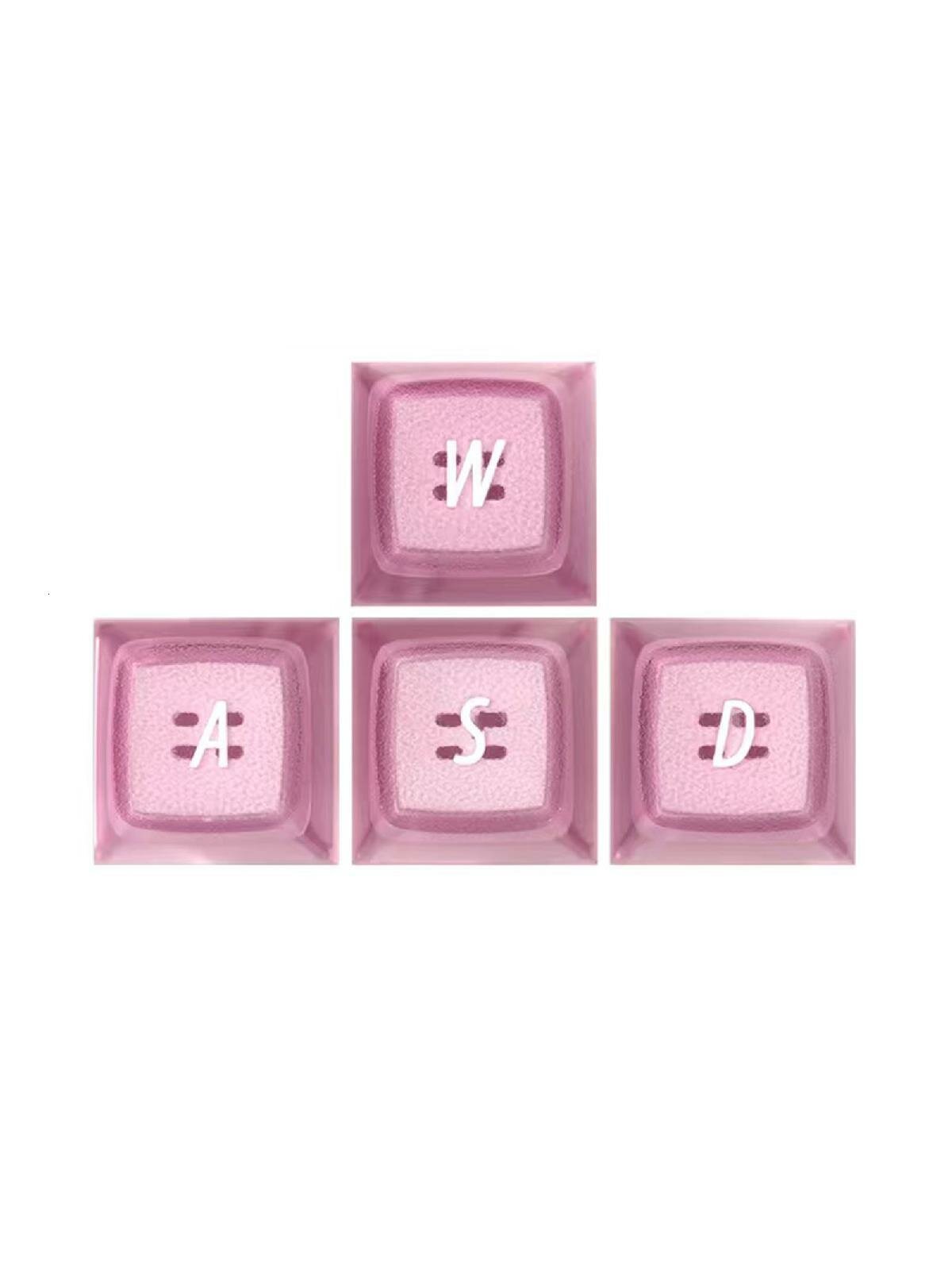 4-клавишная EMA с регулируемой высотой и подсветкой WASD - розовая