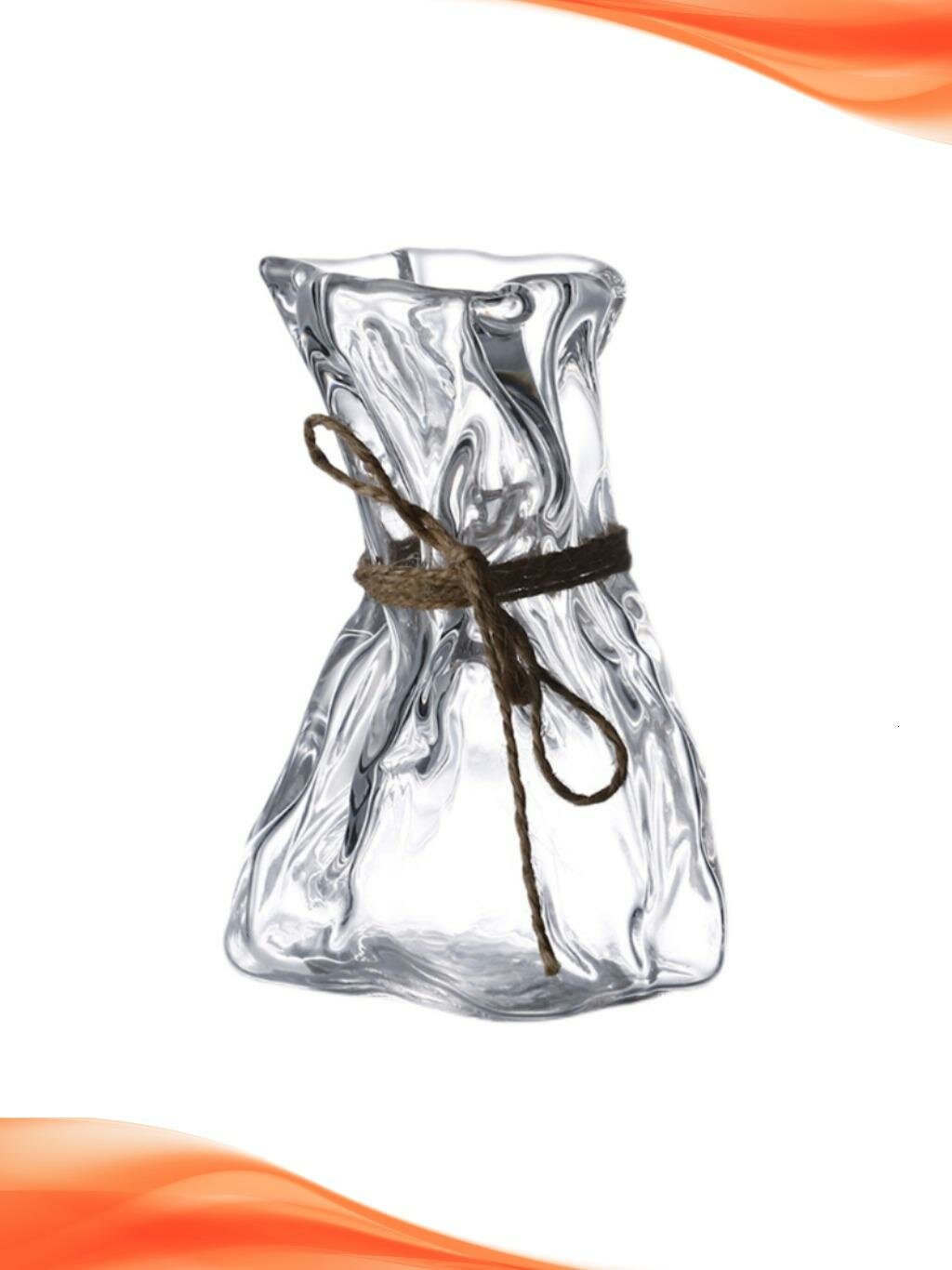 Гофрированный стеклянный вазон