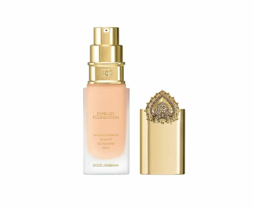 DOLCE&GABBANA Стойкий матовый тональный крем Everlast foundation SPF20 PA+++, 06W Light, 27 мл