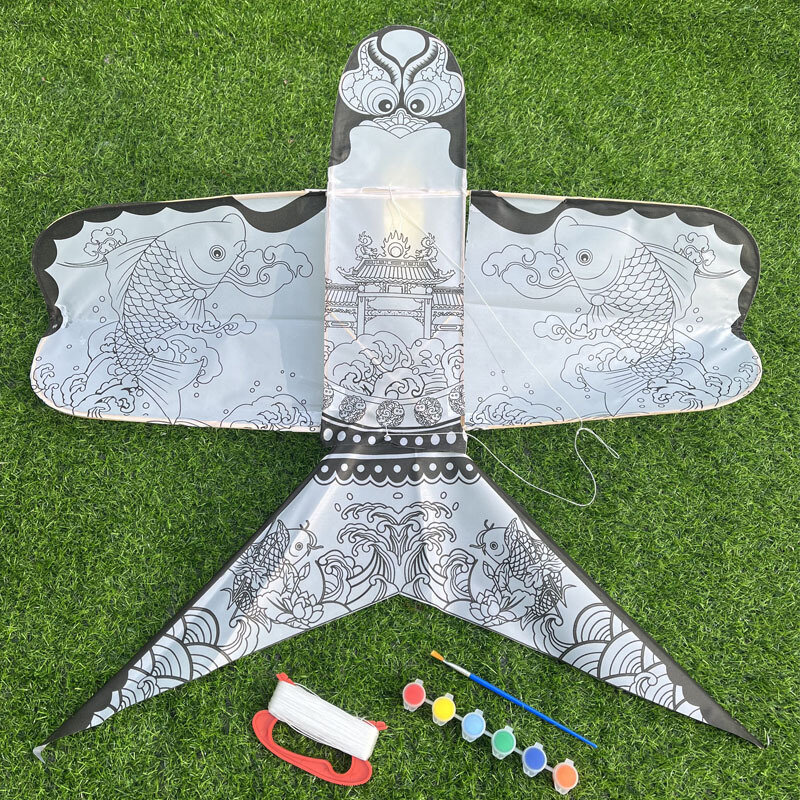 2025 Вэйфан Традиционный бумажный змей DIY Набор материалов для ручной работы Древний стиль Реквизит для фотографии Бумажный змей Подвеска для ветра