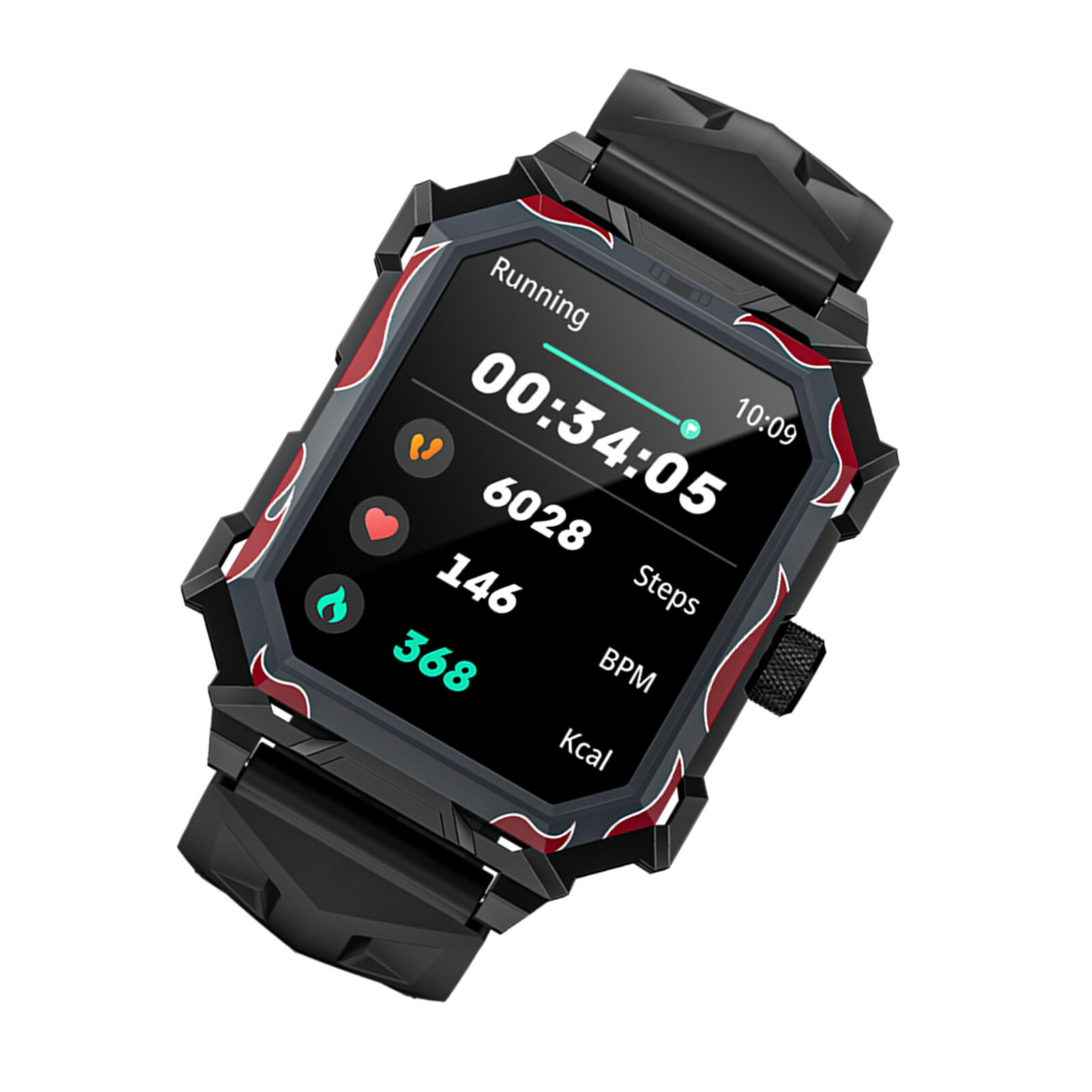 LOKMAT OCEAN MAX Smart Bracelet Sports Watch 1.96-Inch TFT LCD FullTouch Screen Fitness Tracker IP68 Waterproof BT Call Monitor Blood Oxygen/Sleep/Create Heart Rate/Hard Pressure Multiple Mode Notif