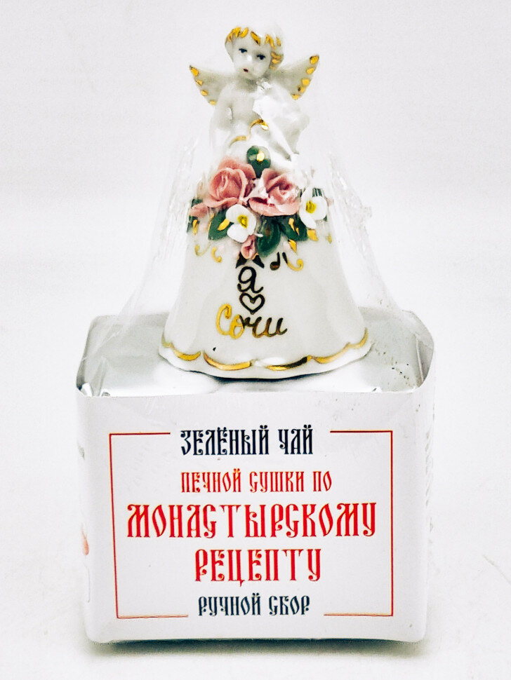 Зеленый чай печной сушки монастырский травник 40гр колокольчик с лепниной коллекционный фарфор