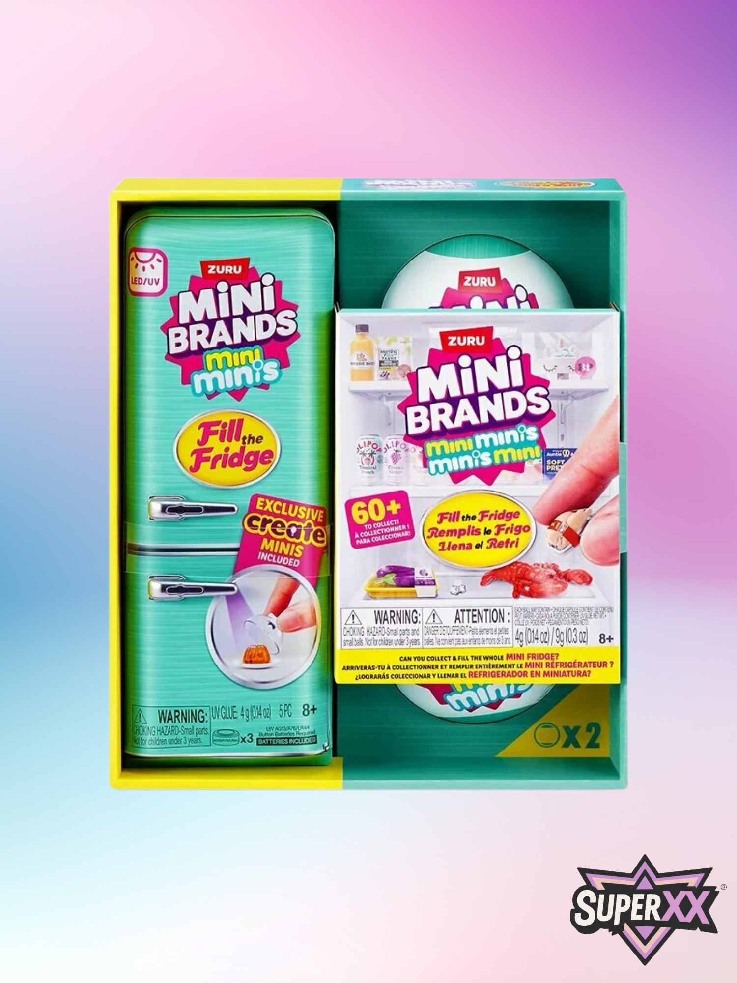 Игровой набор-холодильник Mini Brands Mini Minis "Fill the Fridge", ПВХ, для детей от 8 лет ZURU