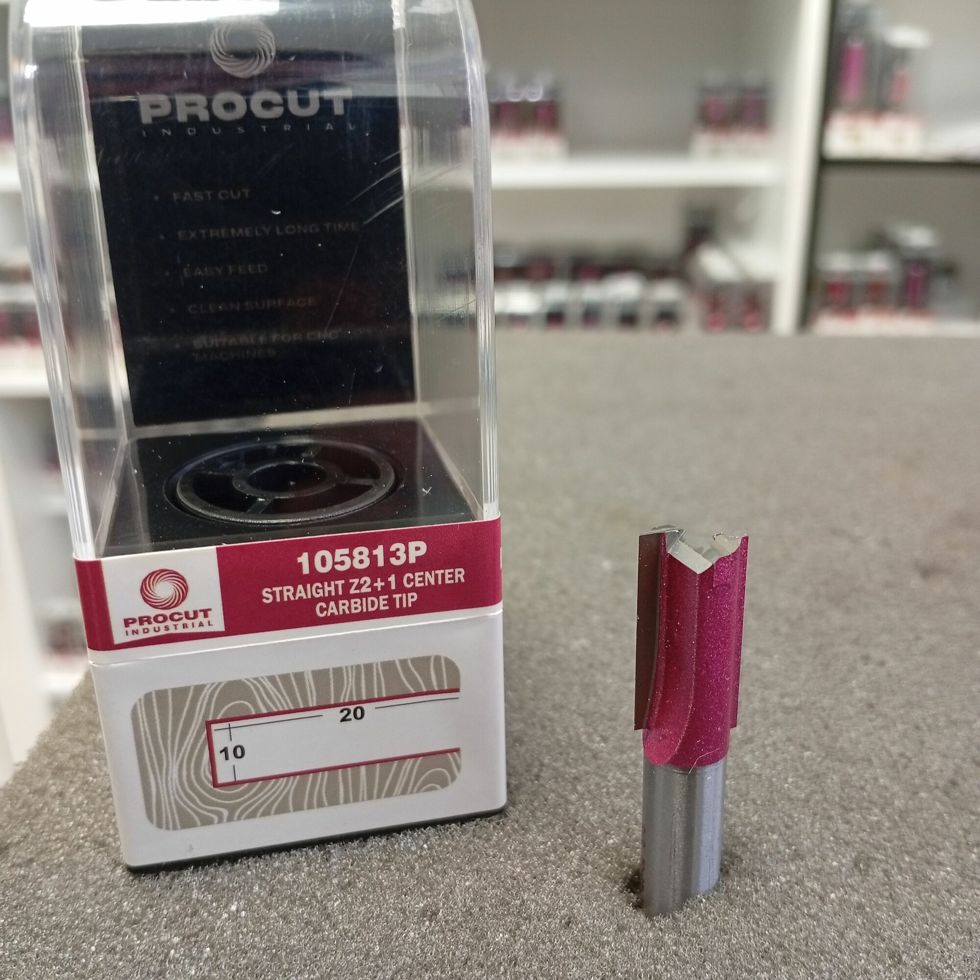 Фреза пазовая 10 мм с врезным зубом Z 2+1 (проф. серия) D 10x20x53 S 8 PROCUT