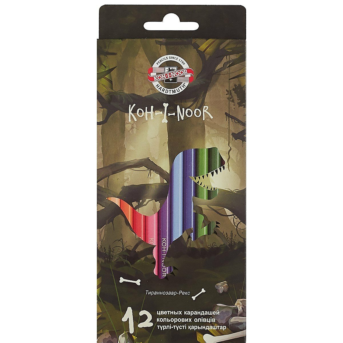 Карандаши цветные Koh-I-Noor, Dino, 12 цветов