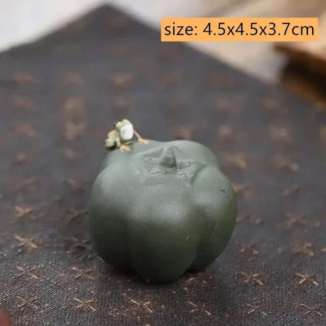 Китайская фиолетовая глиняная фигурка чайного питомца, ручная работа, модель лотоса и арбуза, скульптура, украшения для чайного сервиза, декоративные элементы для чайного сервиза.