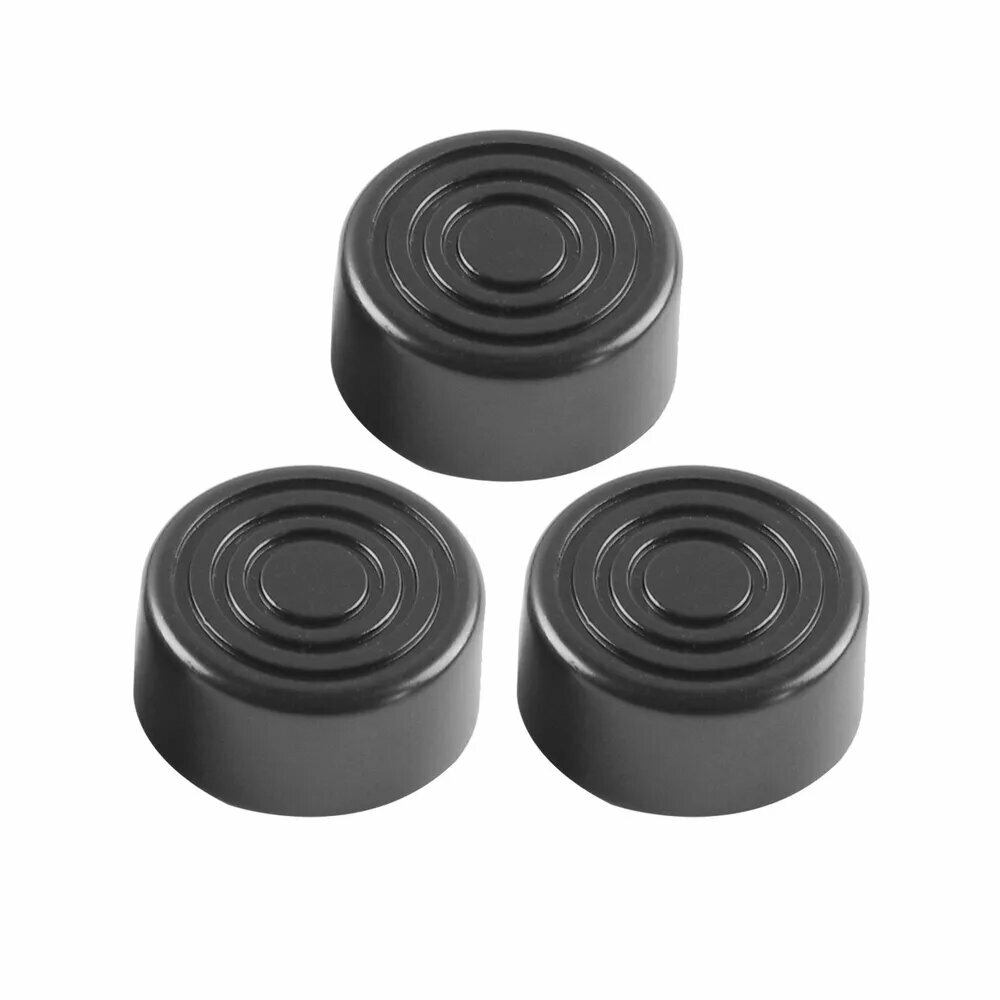 3pcs Защитные баффера из ABS для педалей гитарных эффектов Footswitch Topper Protector черного цвета размером 2.4*1.2cm весом 4g на 1шт