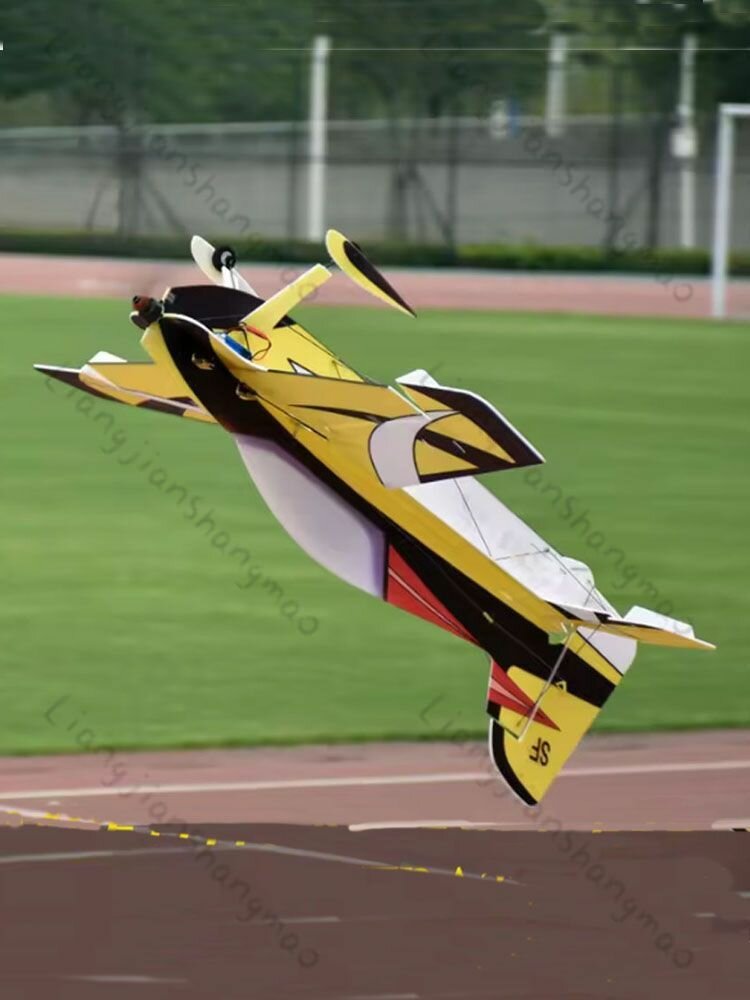 330SC V2 Электрический радиоуправляемый самолет, F3P Размах крыльев: 840 мм Indoor Flight 3D Dream Cascade Drop Stop Модель самолета 3 мм PP Plate EPP, желтый и синий, аксессуары, Denso