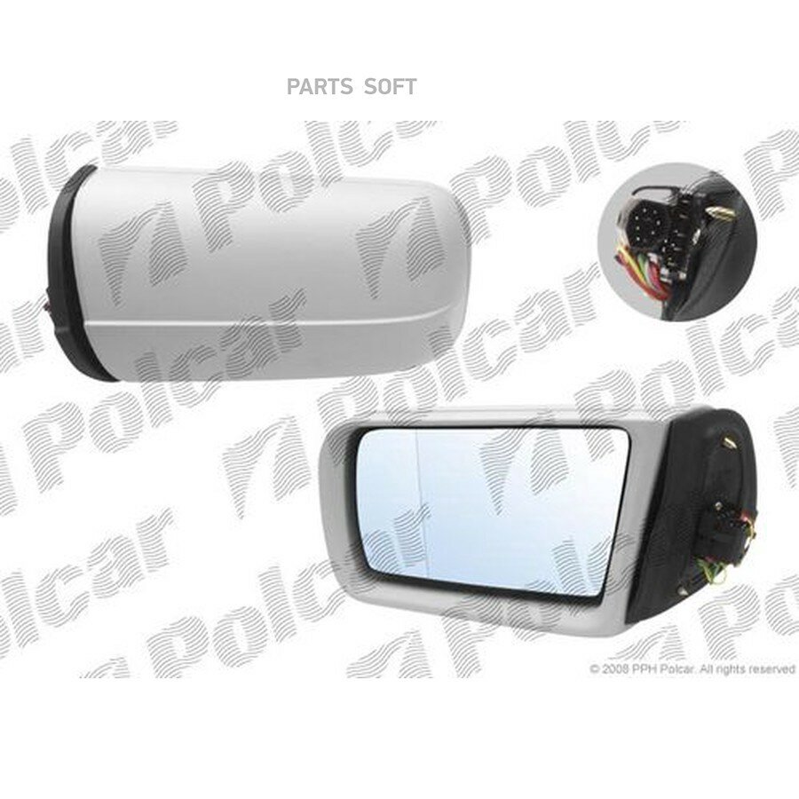Зеркало внешнее (L) MB C (W202) 93-01, E W210, S W140 от официального дистрибьютора, POLCAR, артикул 5002517M