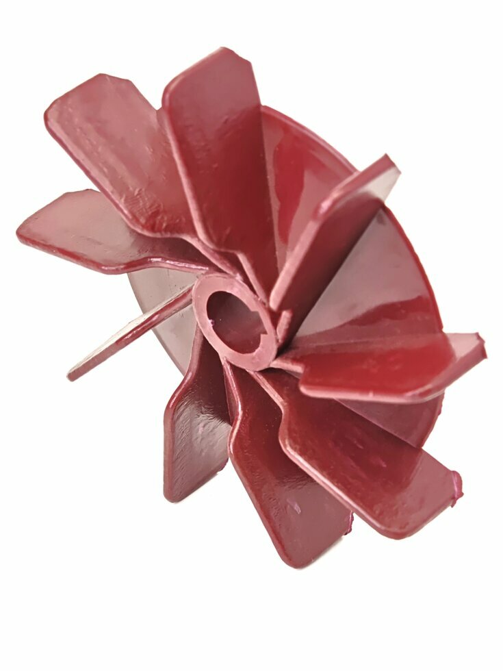 Крыльчатка вибратора ИВ-116 строительного, вентилятор электродвигателя D=133мм d=17мм