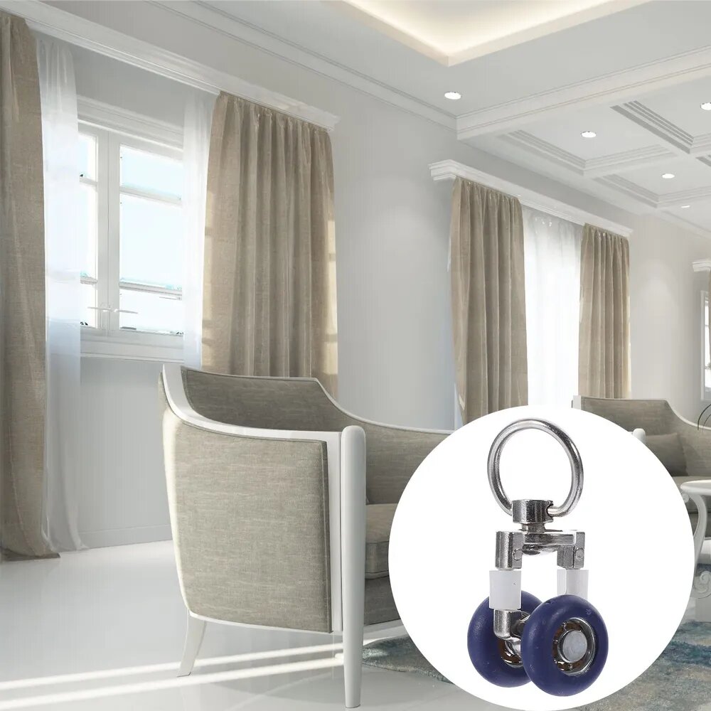 Качественные Крючки Для Штор Безшумные Колесики Размер 4.00X1.90X1.50CM