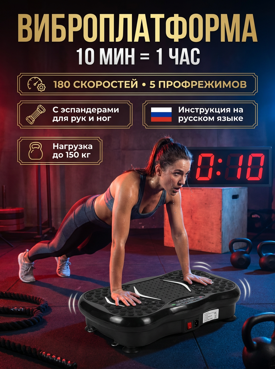 Виброплатформа для похудения до 150кг тренажер для дома c дистанционным управлением