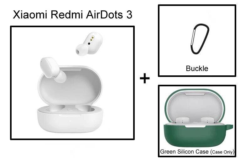 Xiaomi Redmi AirDots 3 Bluetooth наушники W add Green Case