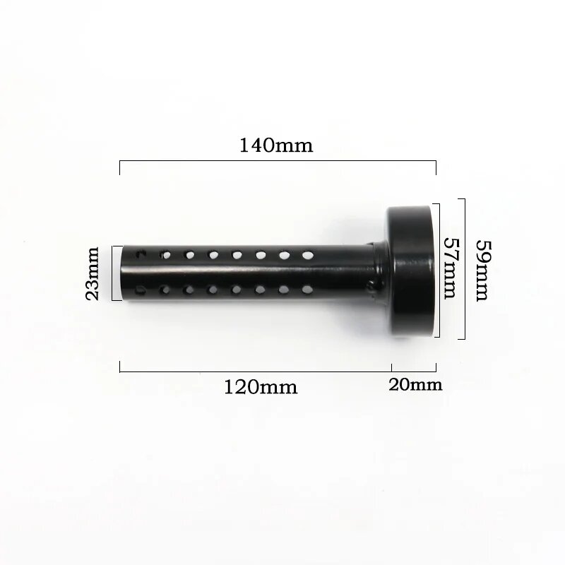 Универсальный регулируемый глушитель для мотоцикла, серебристый, с функцией Черный, Black-60