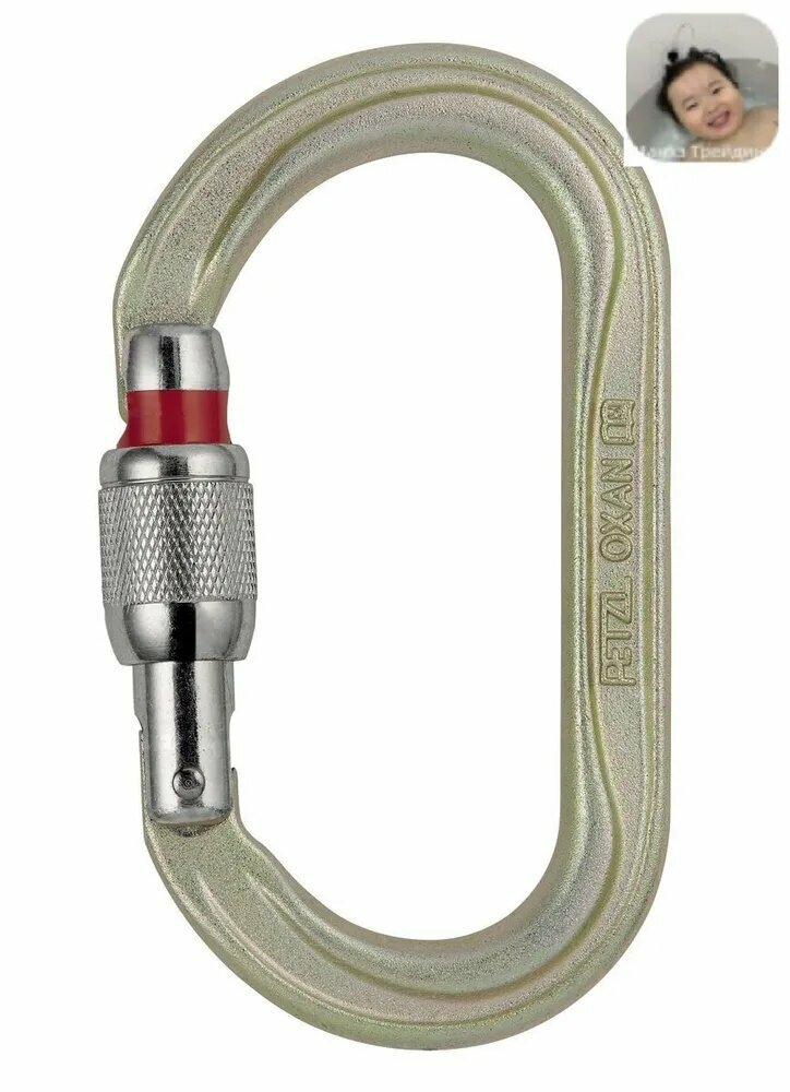 Petzl OXAN Высокопрочный стальной карабин овальной формы