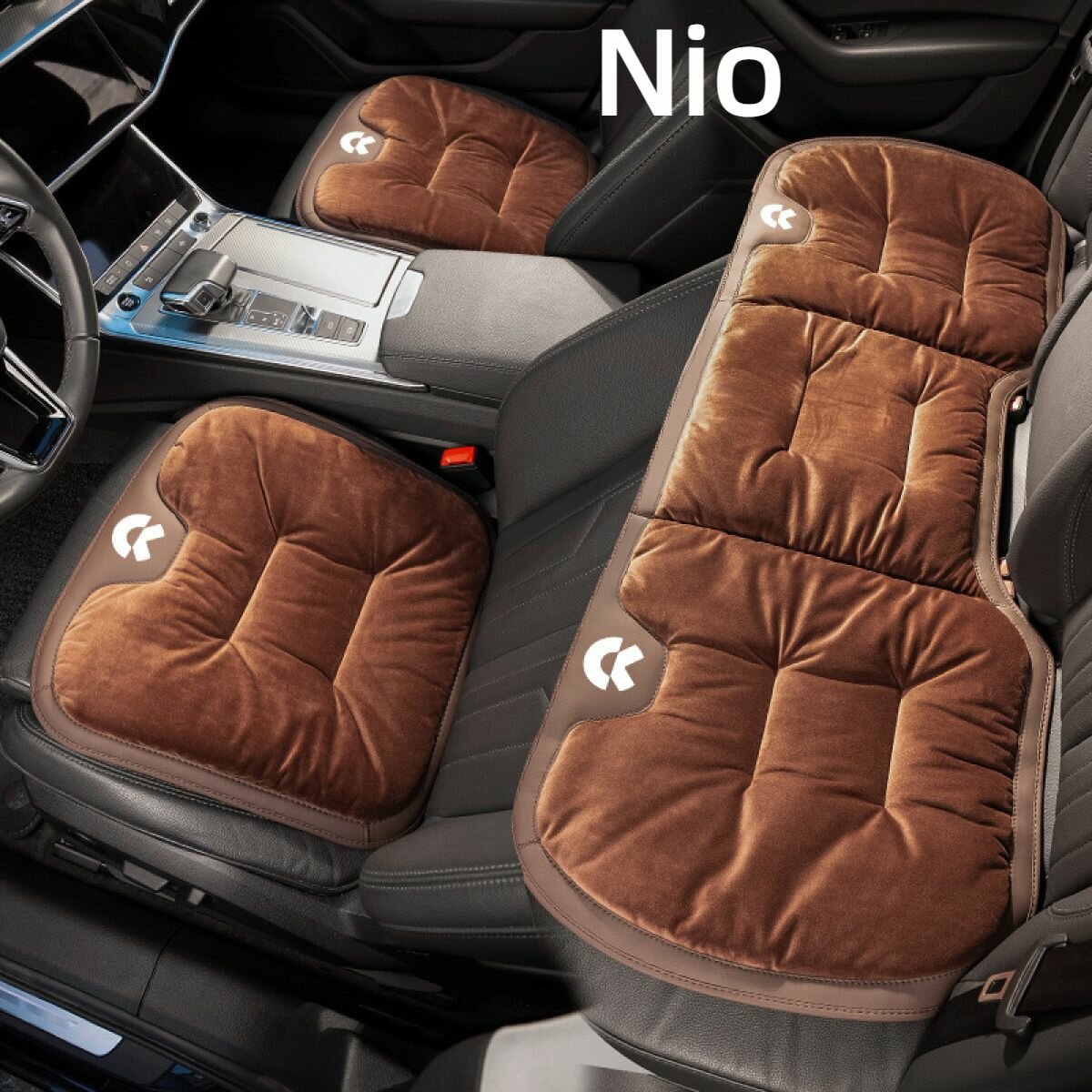 Накидка автомобильная на Задние сиденья, Передние сиденья, Велюр искусственный, 3 шт.