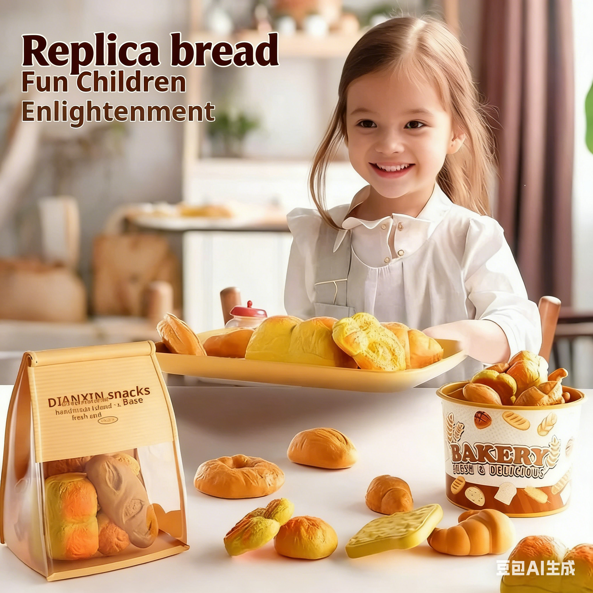 Игровой набор Veld Co "Свежая выпечка", интерактивный, развивающий, белый