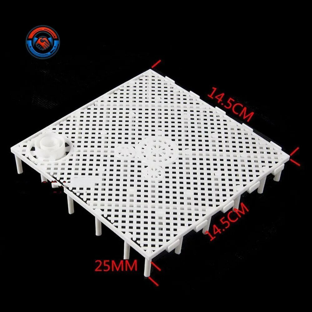 Пластина нижнего фильтра для аквариума и террариума, квадратная решетка для грунта, черная/белая, 14,5x14,5 см, защита дна, циркуляция воды, универсальная аксессуар-сетка