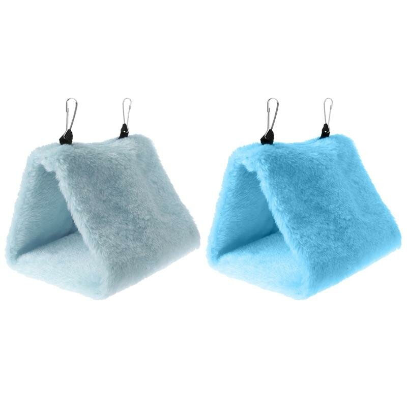 Подвесной гамак для птиц, уютный домик для зимнего уюта и сна, Синий - M