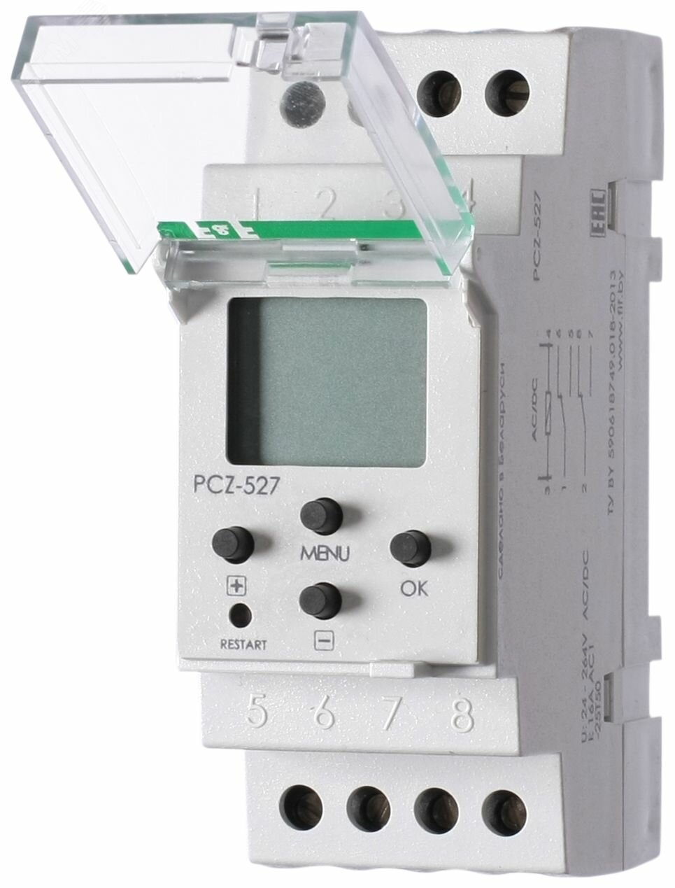 Реле времени программируемое PCZ-527 двухканальное, астрономическое, включение/выключение освещения