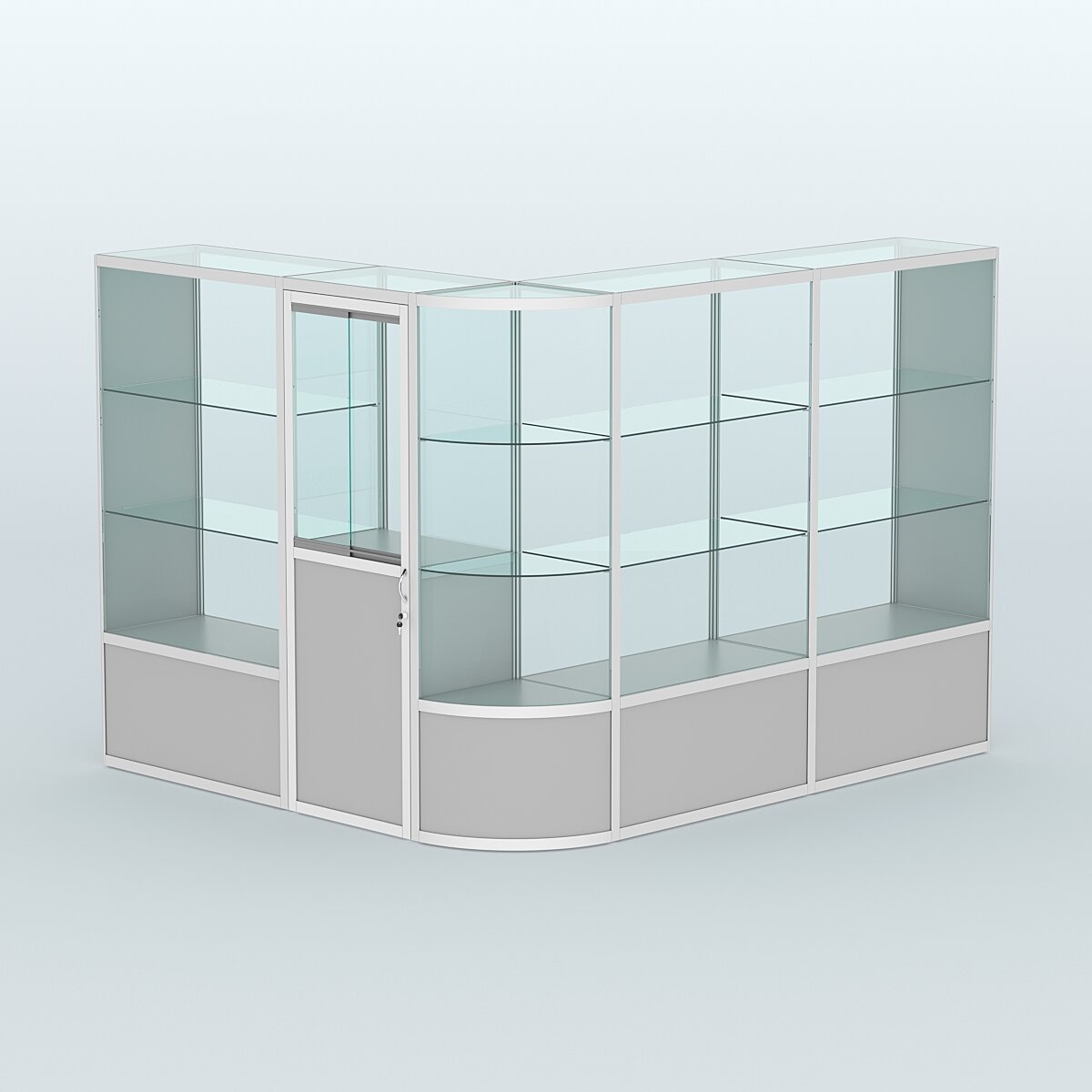 Павильон из профиля угловой №2б (5,5 кв. м), Серый