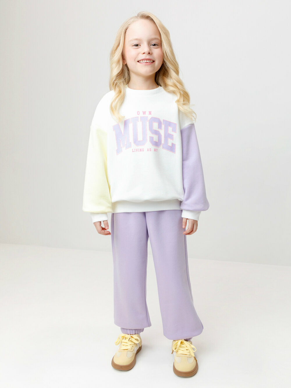 Брюки спортивные трикотажные детские джоггеры, натуральный хлопок