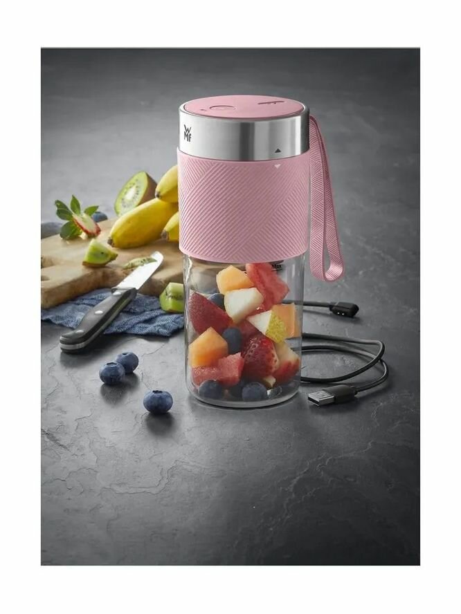 WMF Kitchenminis Mix on the go блендер (розовый) портативный для смузи