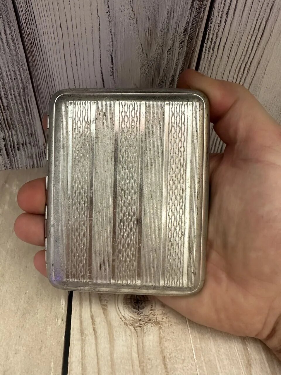 Портсигар Алюминиевый ссср 1960 годы Винтажный коллекционный