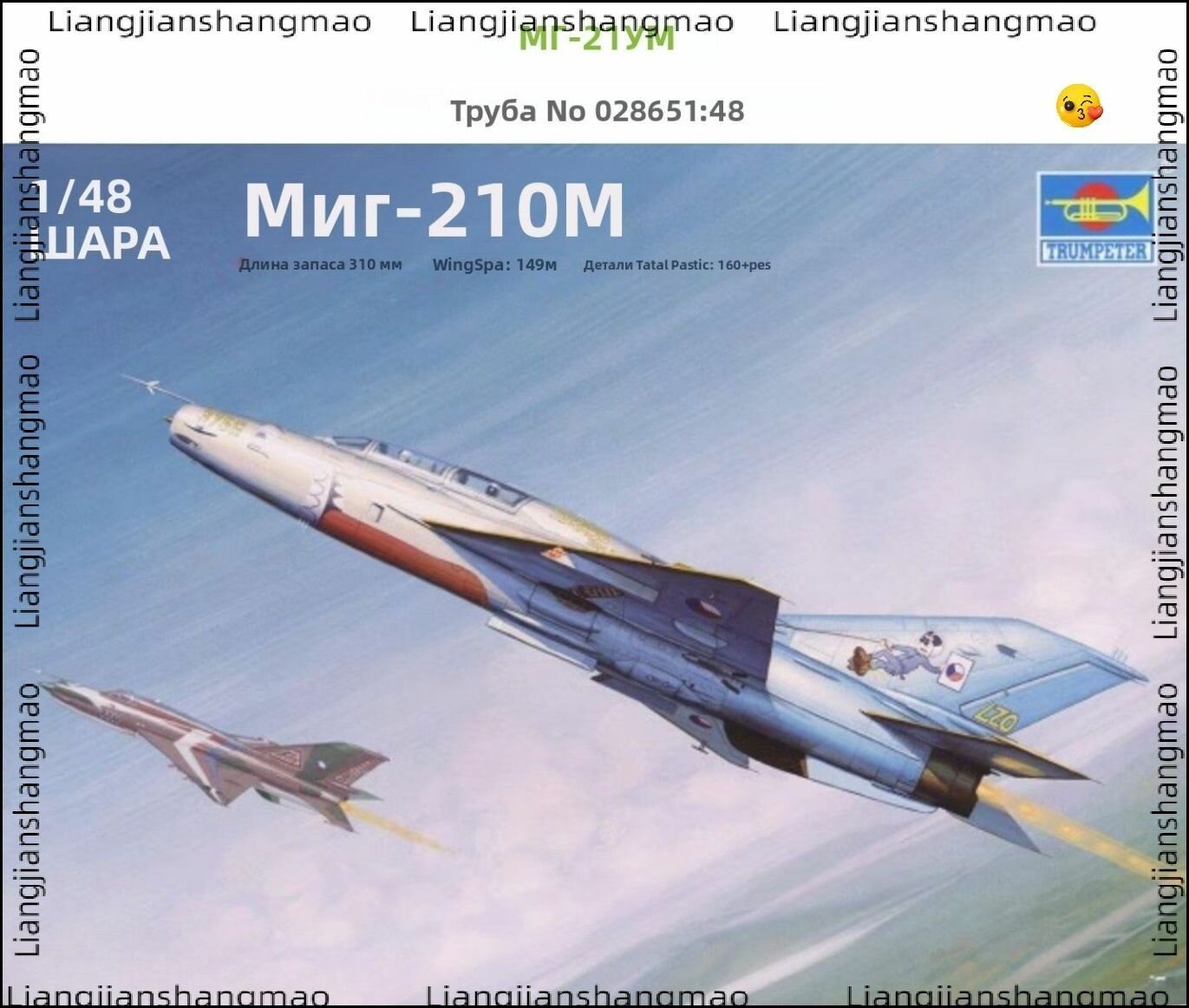 Инновационный учебный МиГ21УМ Trumpeter 02865 в масштабе 1/48