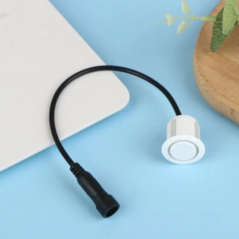 Датчик парковки для автомобиля 18,8 мм, водонепроницаемый, с звуковым сигналом, для заднего White