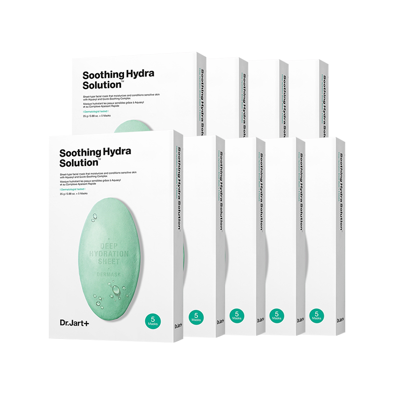 Маска для лица женская DIJIATING зеленая круглая тканевая с B5 для экстренного увлажнения и успокоения сухой кожи