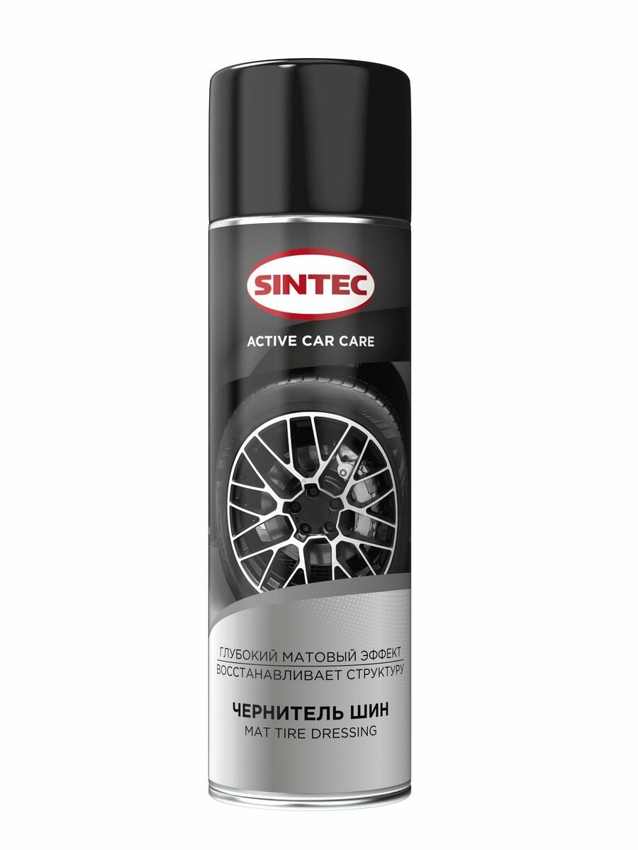 Чернитель шин матовый Deep Black Rubber Mat 650 мл (аэрозоль) (ПТ), SINTEC 102673
