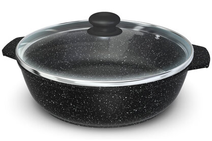 Жаровня литая 5л с крышкой, антипригарная, для всех плит, Нева Металл Посуда