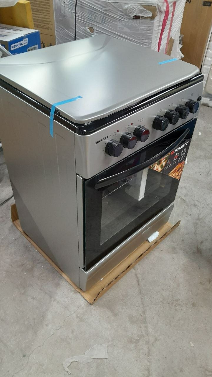 Плита комбинированная KRAFT KF-FSK6403AES серебр./черный (уценка)