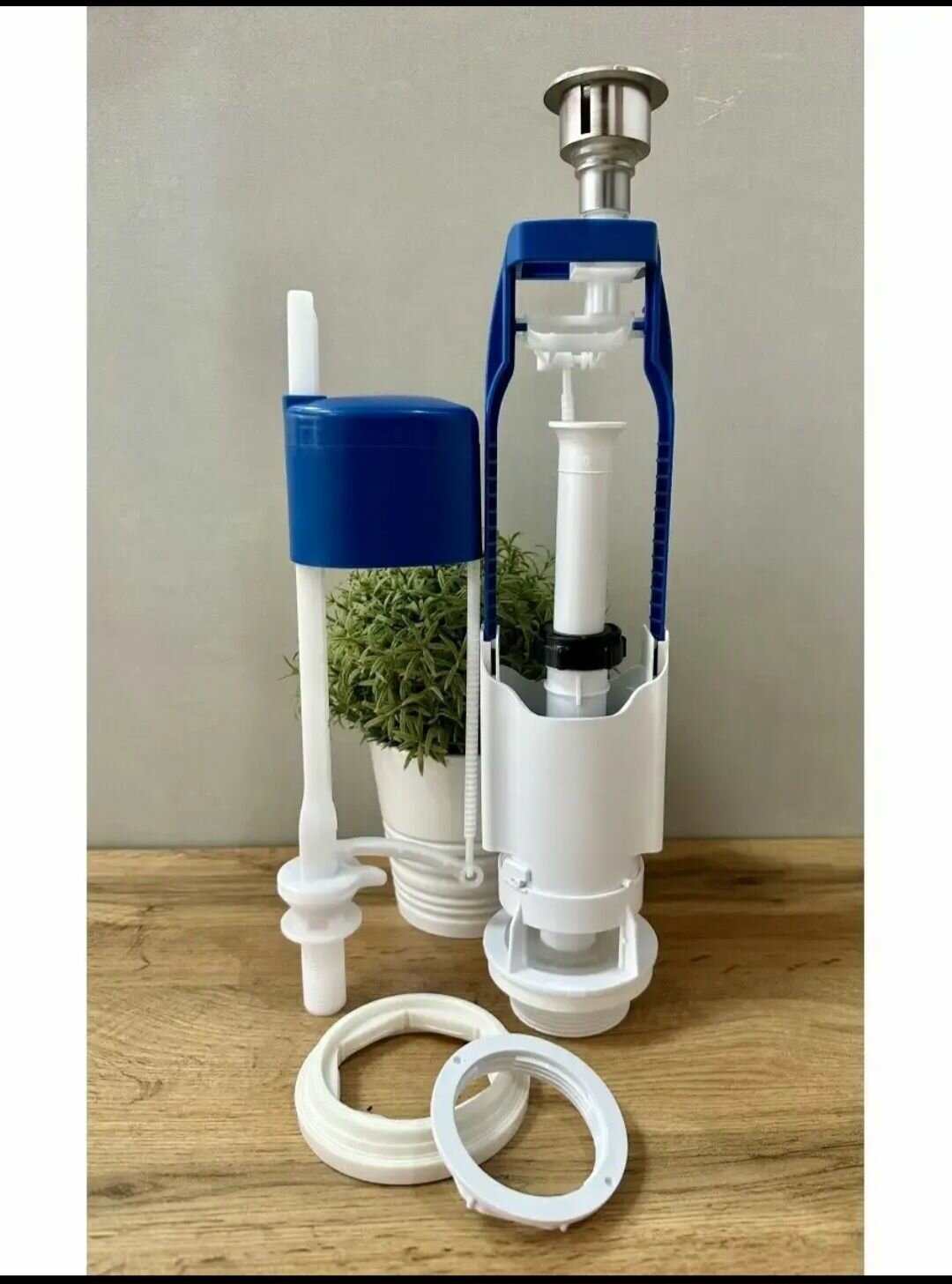 Арматура для унитаза с нижней подводкой однорежимная.