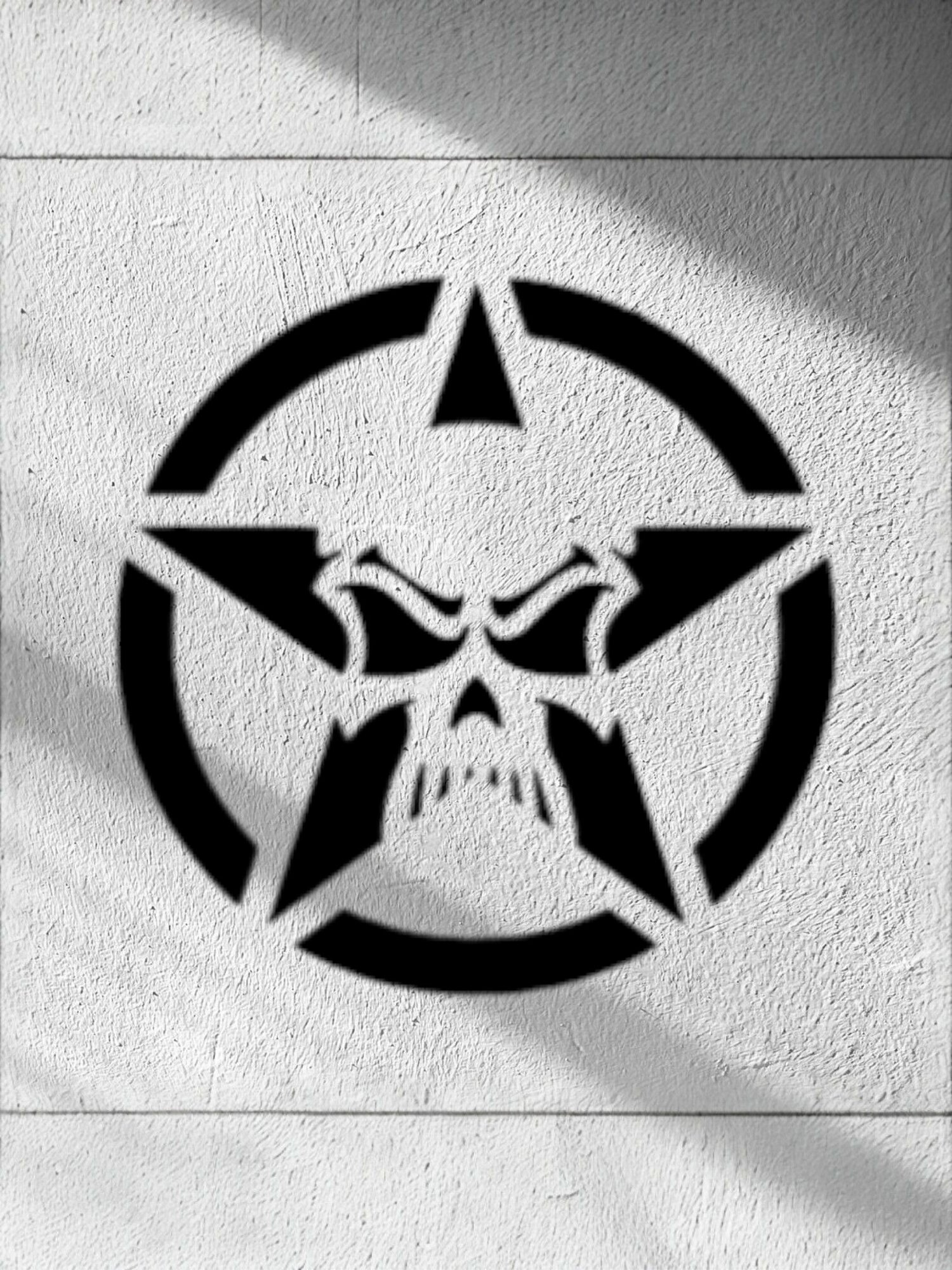 Трафарет Звезда Череп Каратель 20х20см 1мм