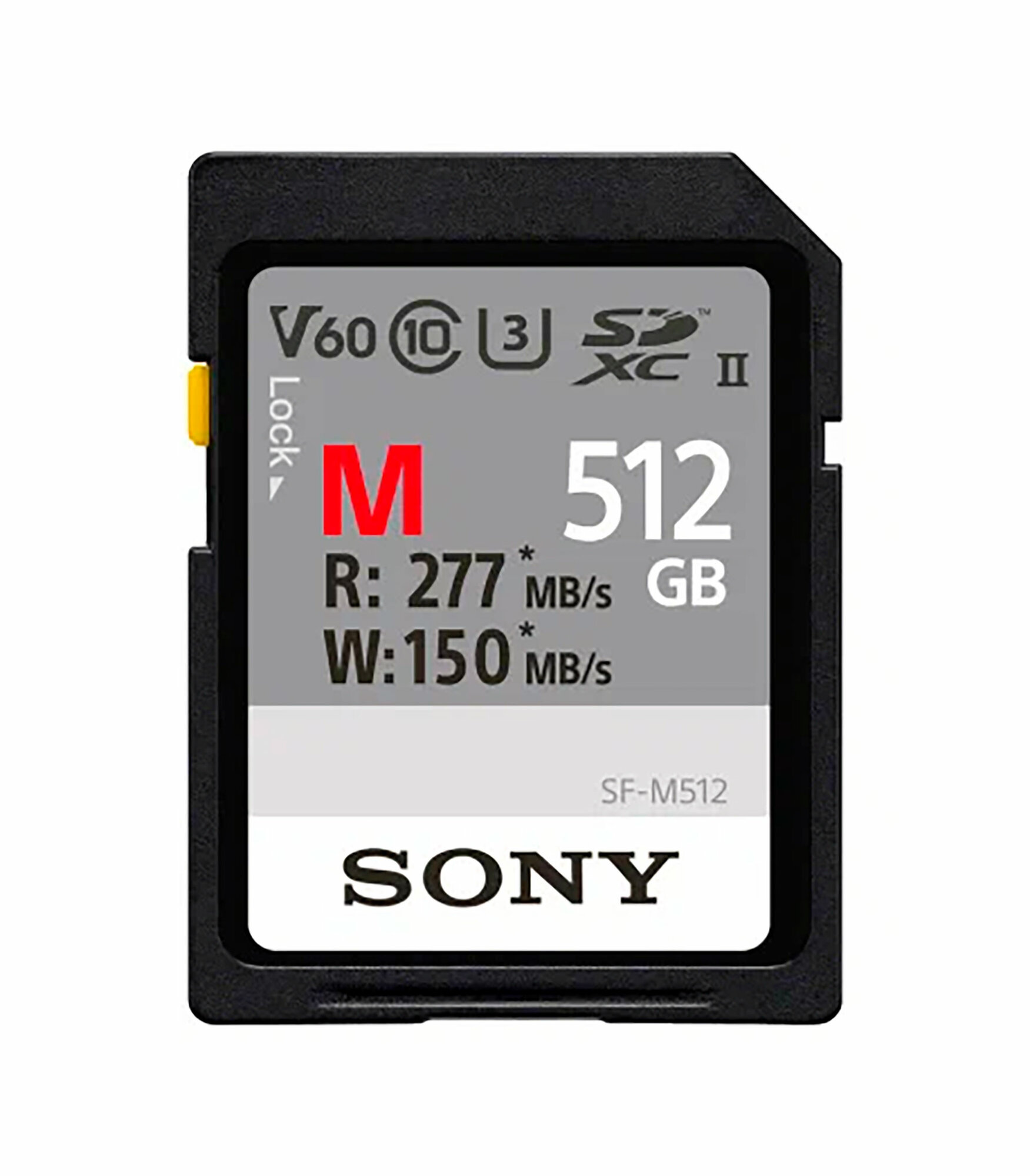 Карта памяти Sony SDXC 512GB Class10 UHS-II, Read 150/ Write 277 Mb/s