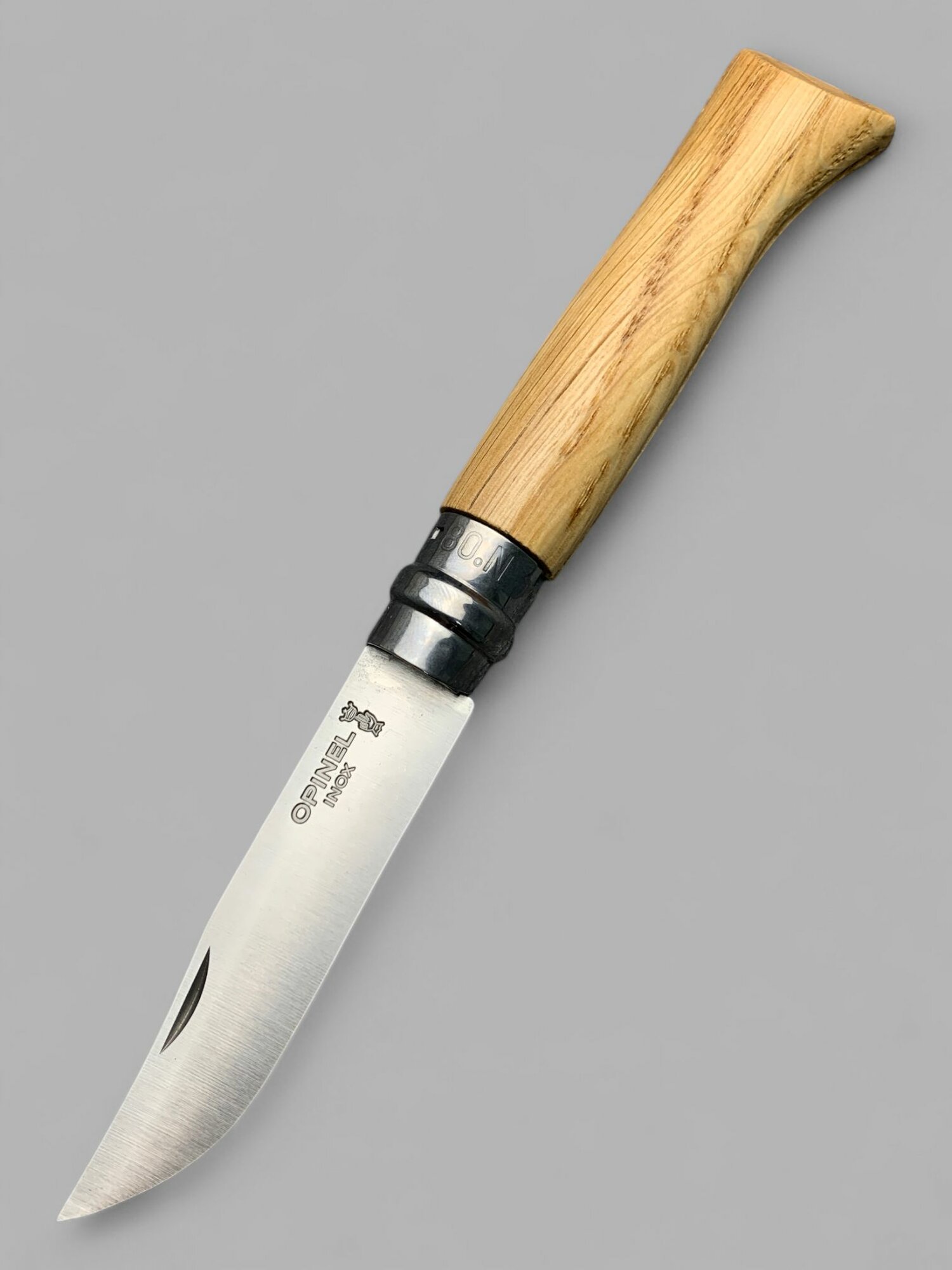 Нож Opinel №8, нержавеющая сталь, дубовая рукоять в картонной коробке