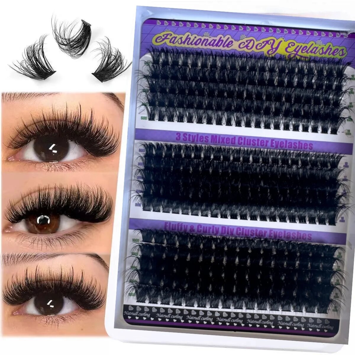 Накладные ресницы Cloison Lash Clusters 60D+80D+100D