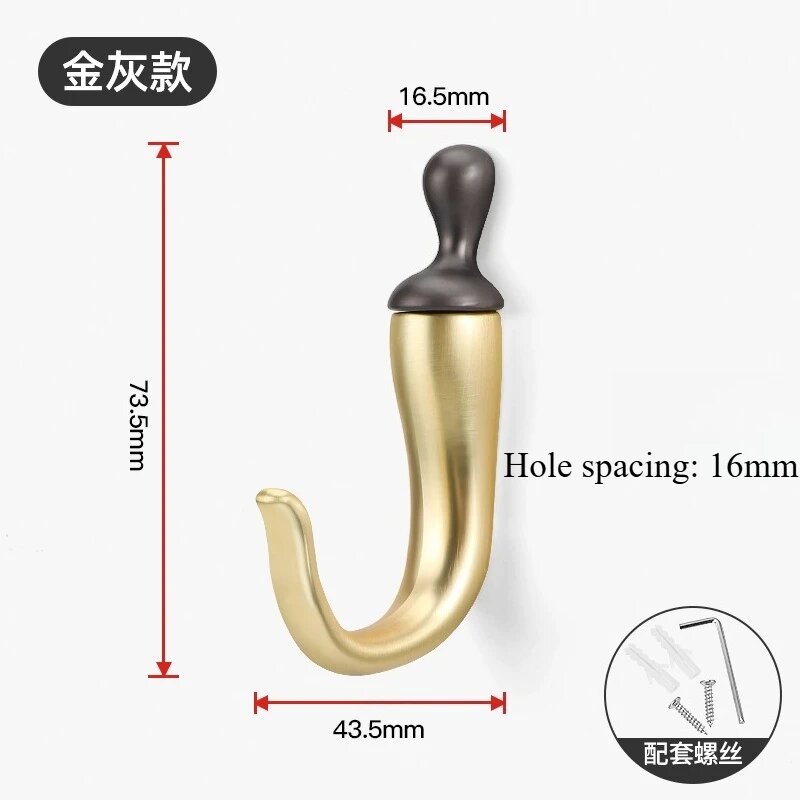 2 шт. крючки для одежды Beauty Flying Pigs цинковый сплав Golden