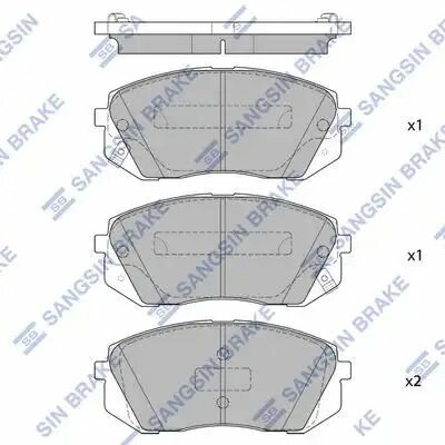 SP1683 колодки дисковые передние Hyundai i40 12>, KIA Sportage 10>