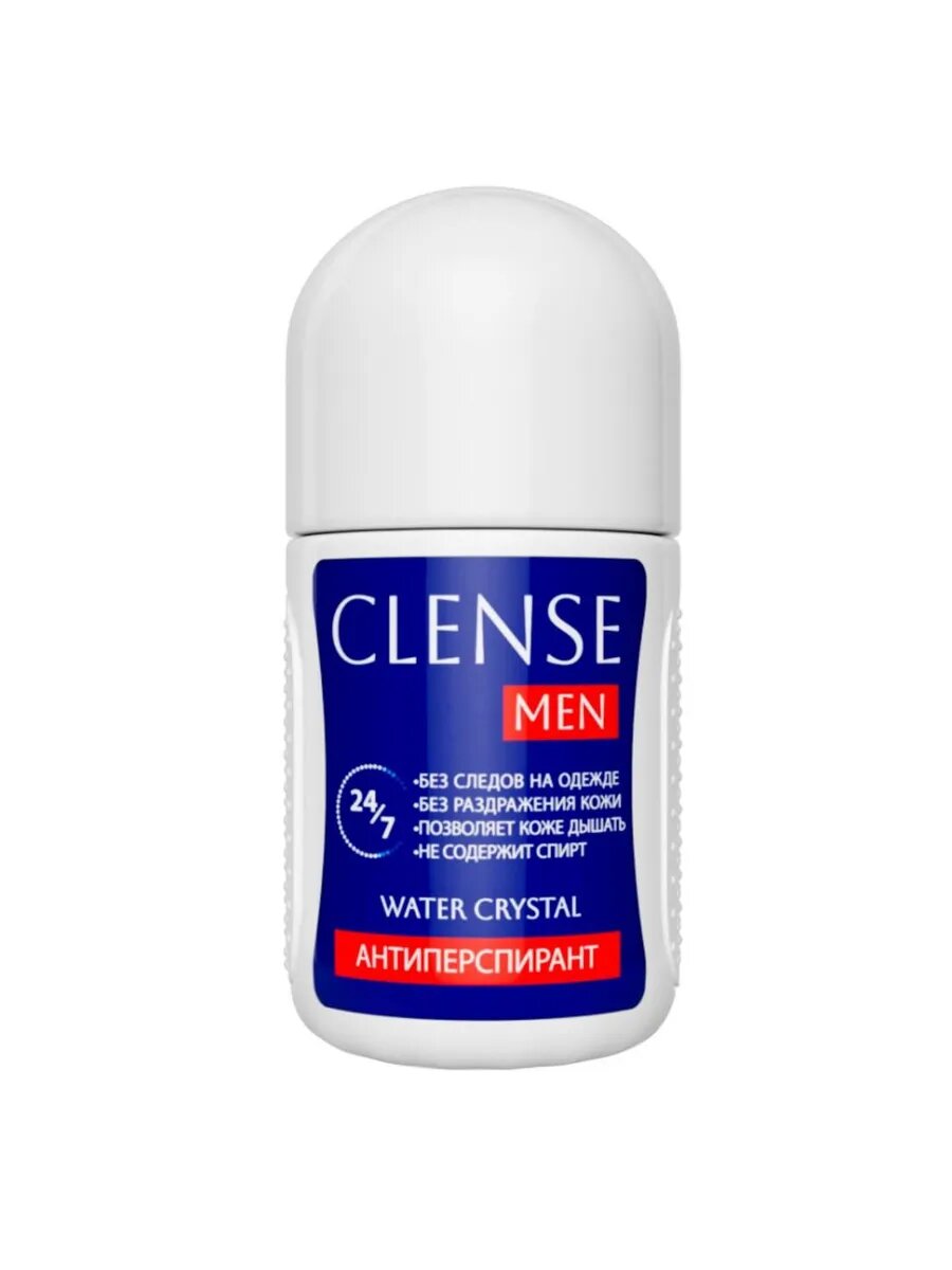 Clense Антиперспирант мужской Вотер кристалл, 50 мл, 1шт.